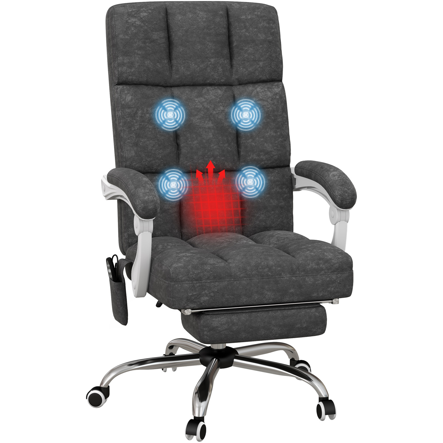 Vibration Massage Office Chair with 135 Reclining Back Arm
