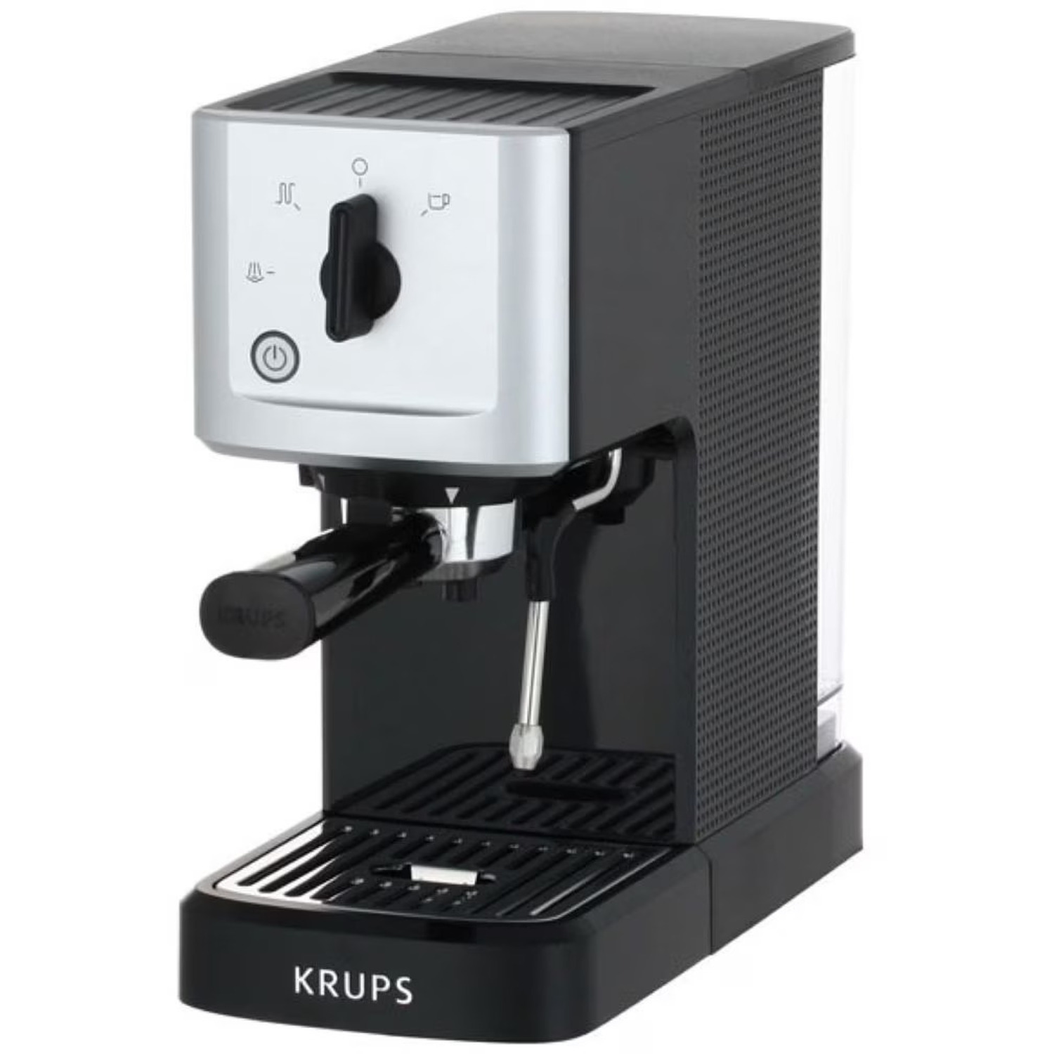 Krups XP3440 Espresso Machine Stainless Steel 1.1L - Black - EU PLUG