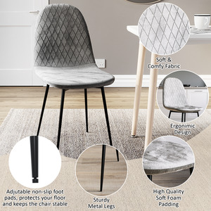 Vida Designs Luton Set of 4 Fabric Dining Chairs