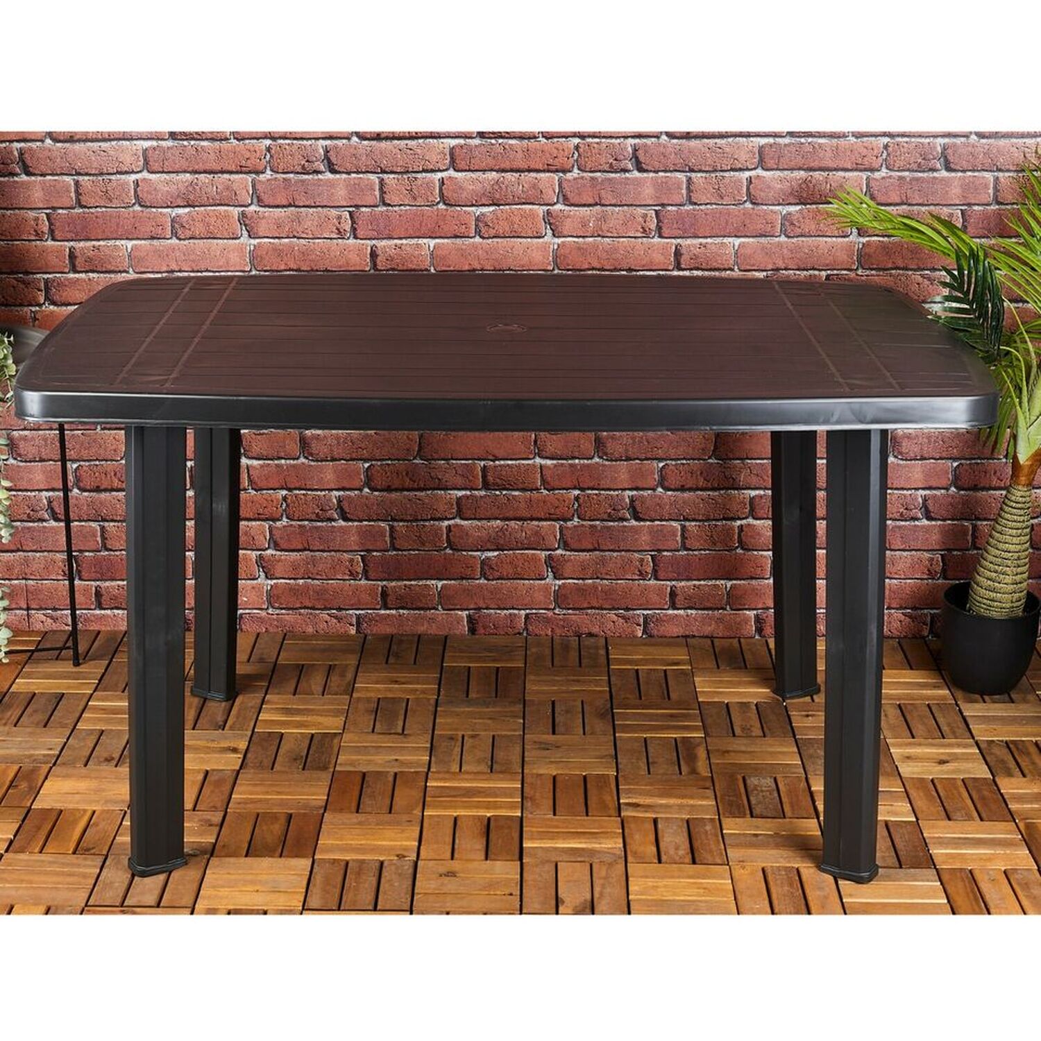 Large Rectangle Collapsible Garden Table Plastic Patio Deck