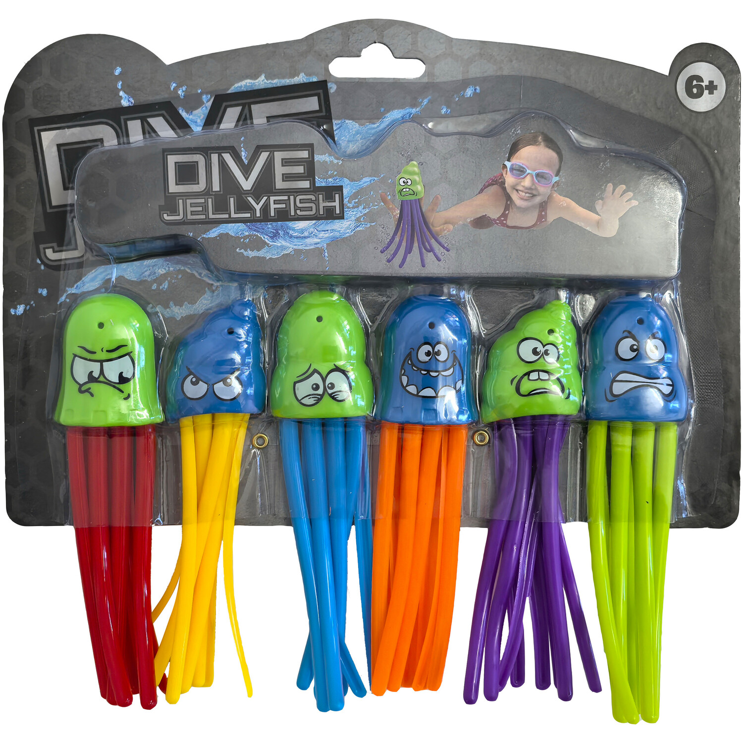 6 Piece Diving Jellyfish Toy Set