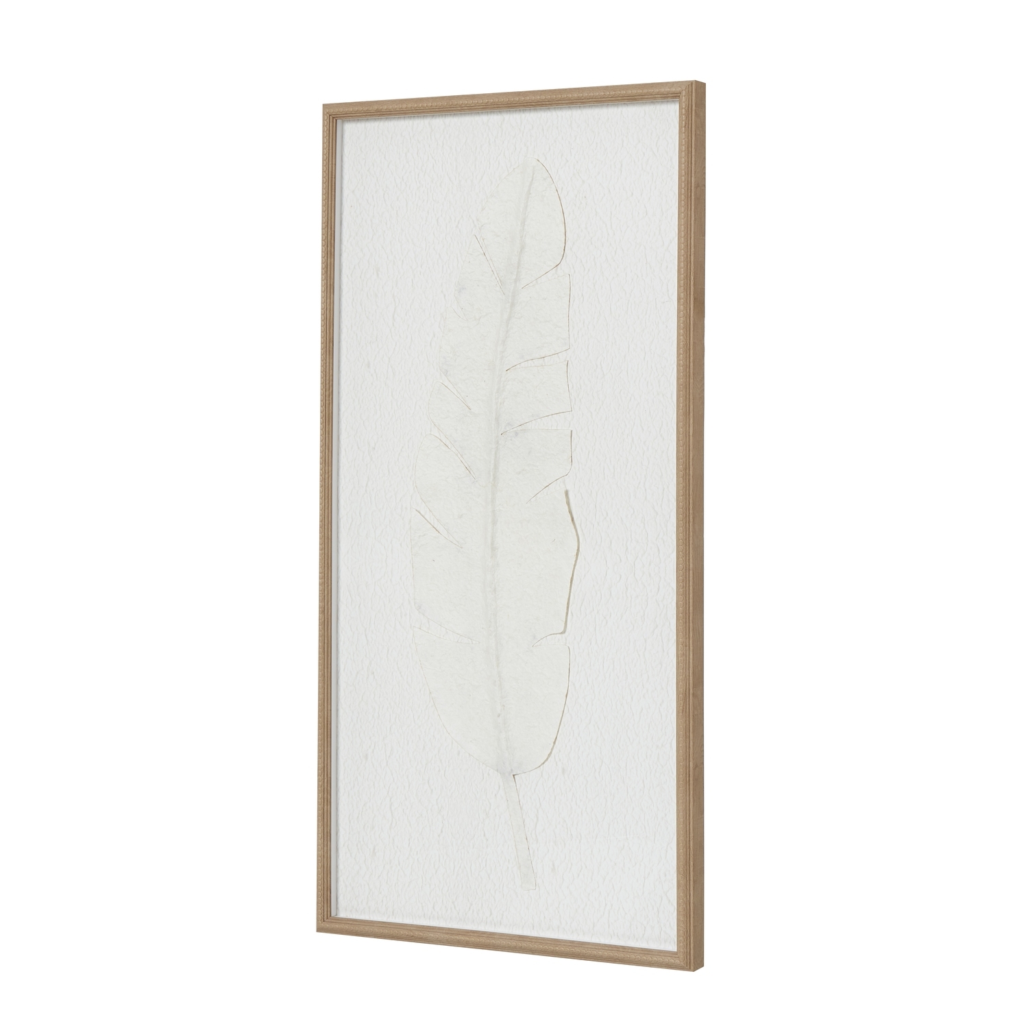 Ethereal Quill Feather Art In Beaded Frame