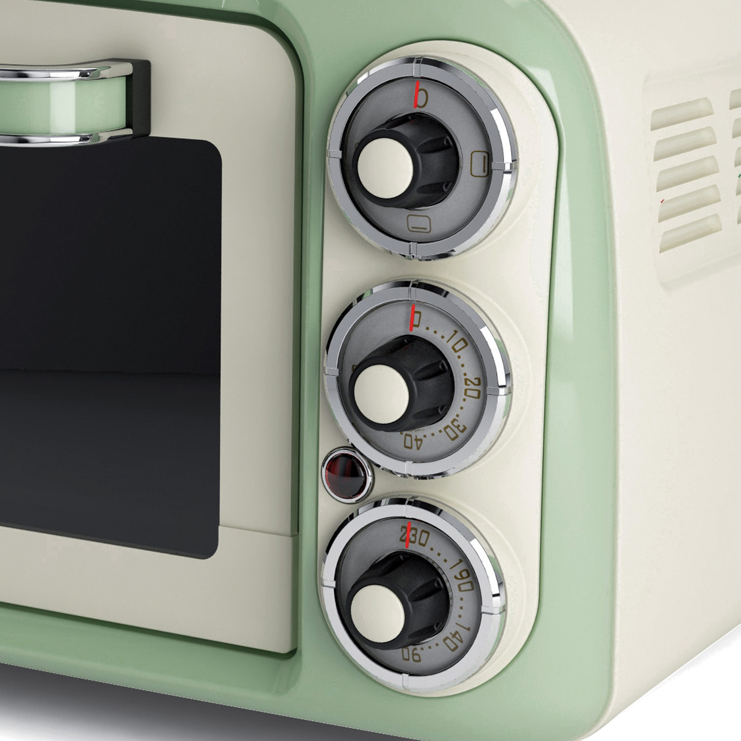 Vintage 18L Electric Mini Oven Green
