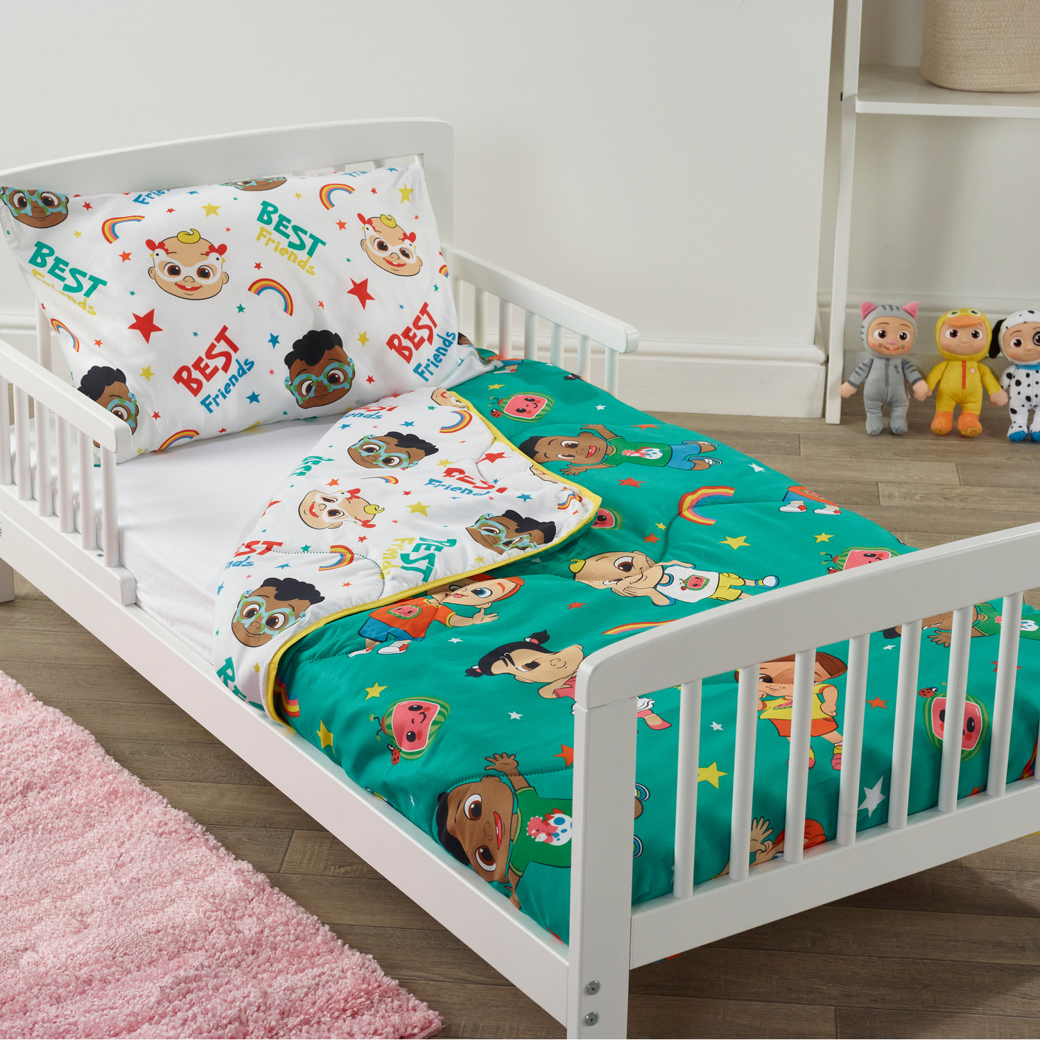 Cocomelon Bed Bundle With Mattress and Bedding Set