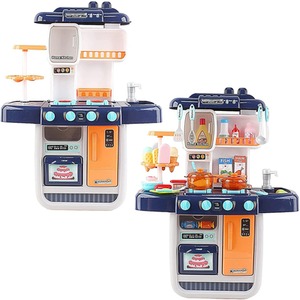 Miniature Kitchen Play Set with 34 Accessories blue