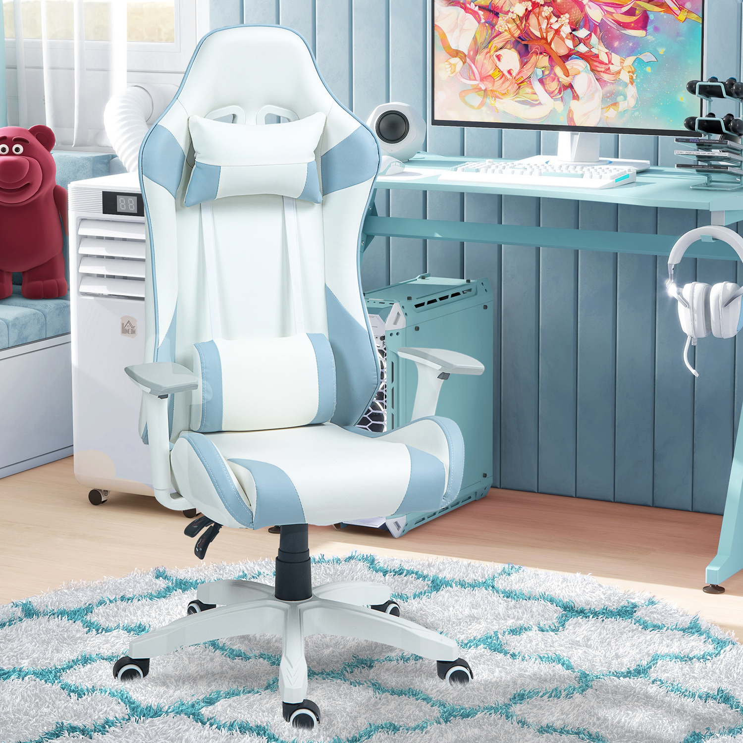 HOMCOM Gaming Chair Height Adjustable