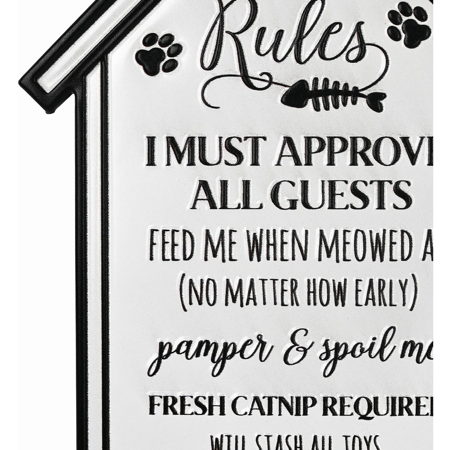 Metal Pet Rules Sign