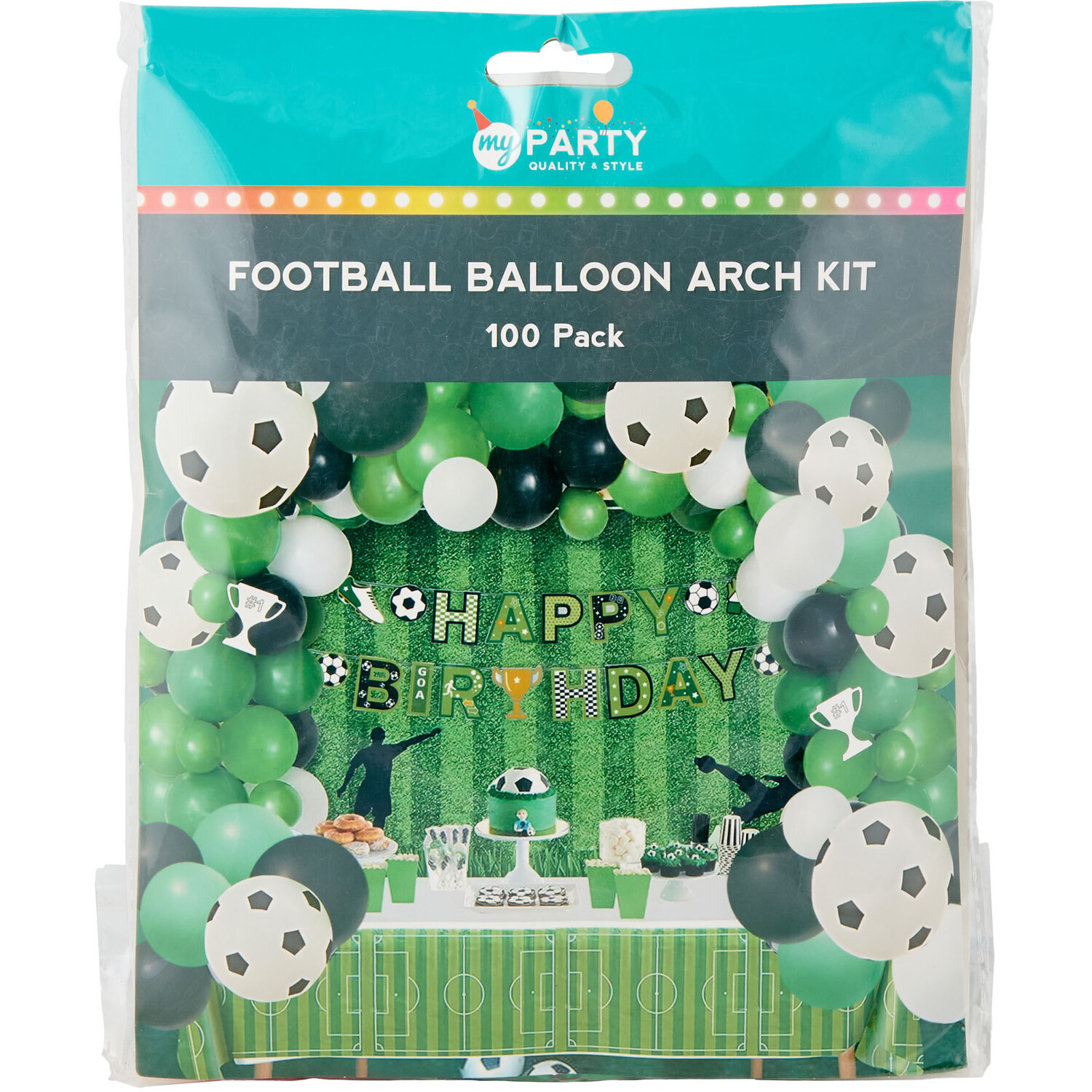 Pack of 100 Football Balloon Arch Kit