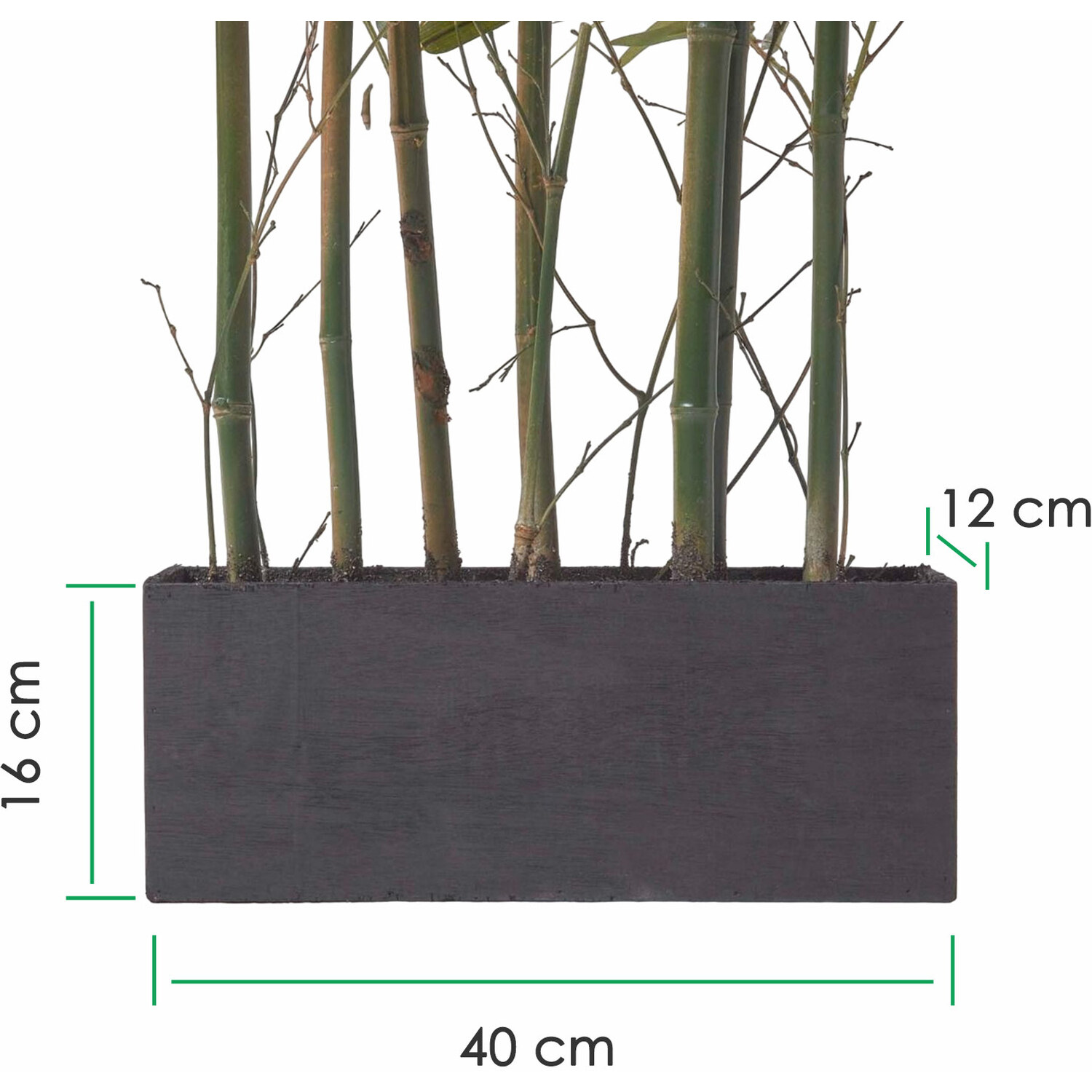 Artificial 6ft Bamboo Tree in Black Wooden Planter
