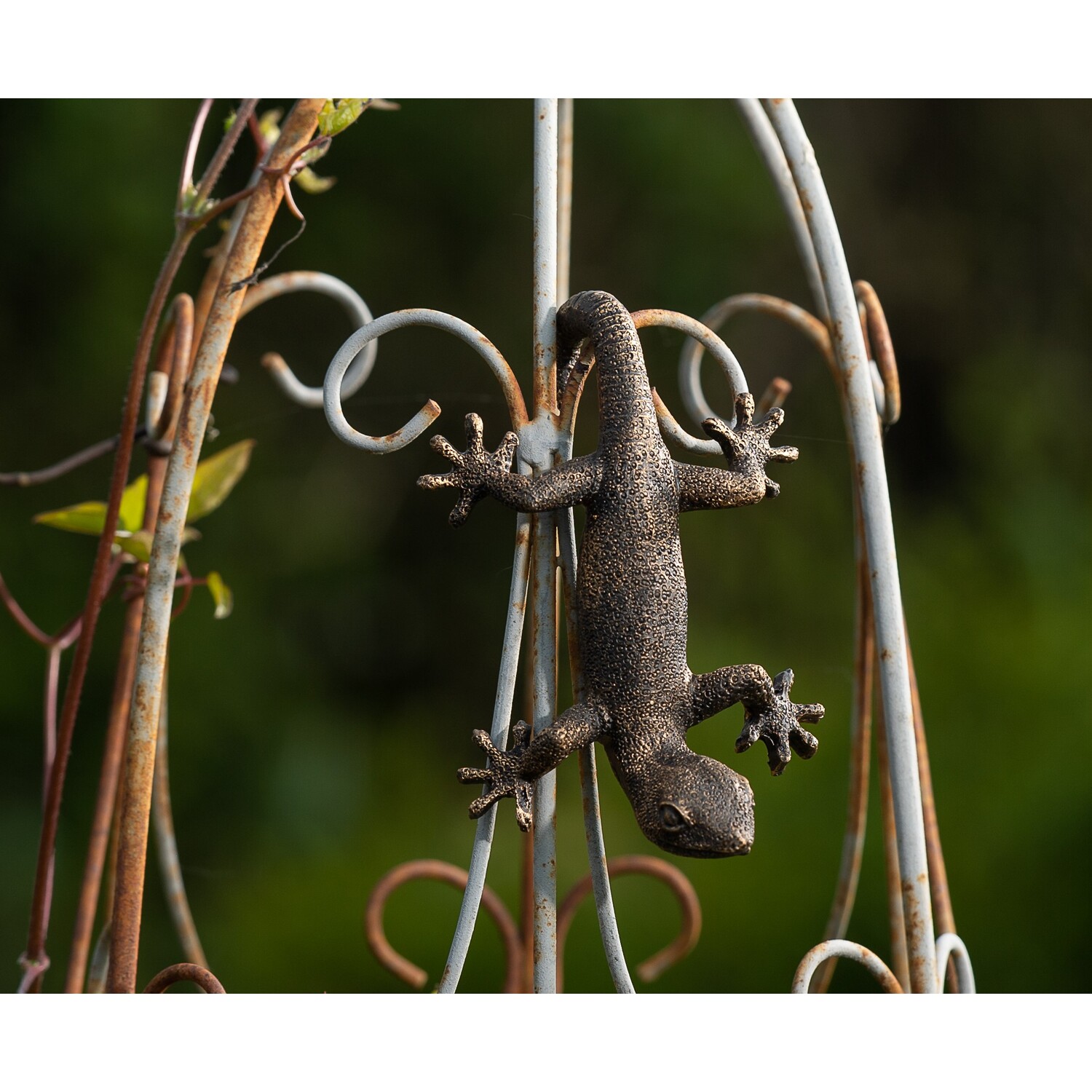 Antique Bronze Coloured Gecko Pot Buddy Plant Pot Hanger