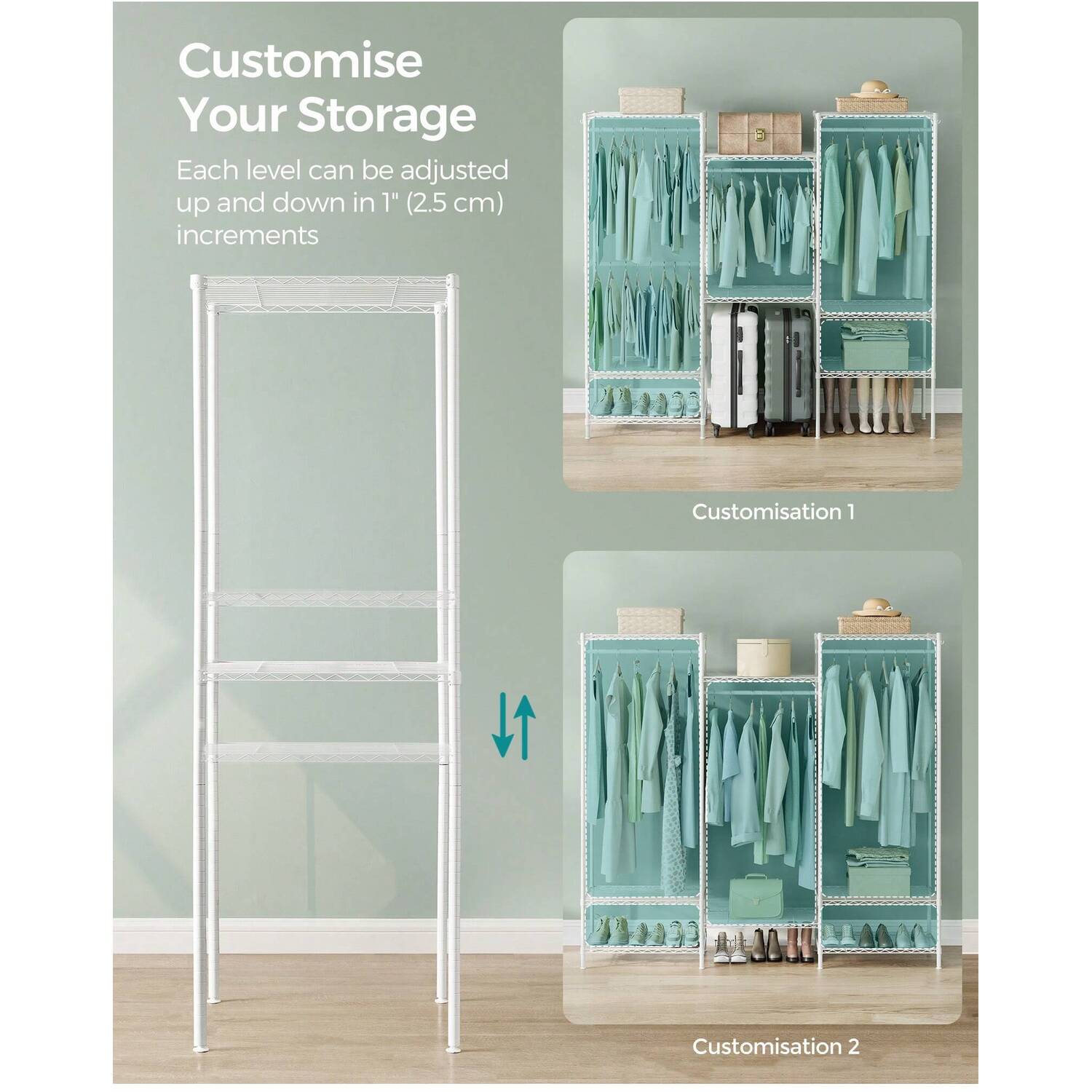Adjustable Open Wardrobe