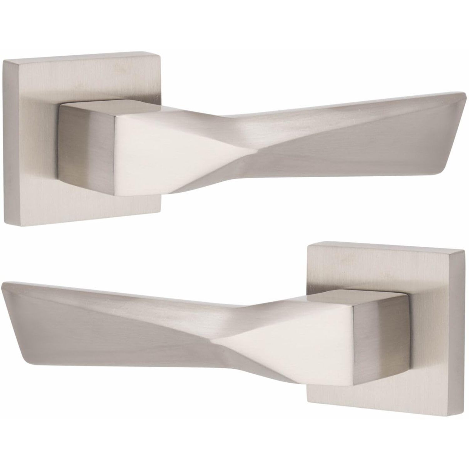 Aura Euro Lock Door Handles Square Rose Set Key Barrel
