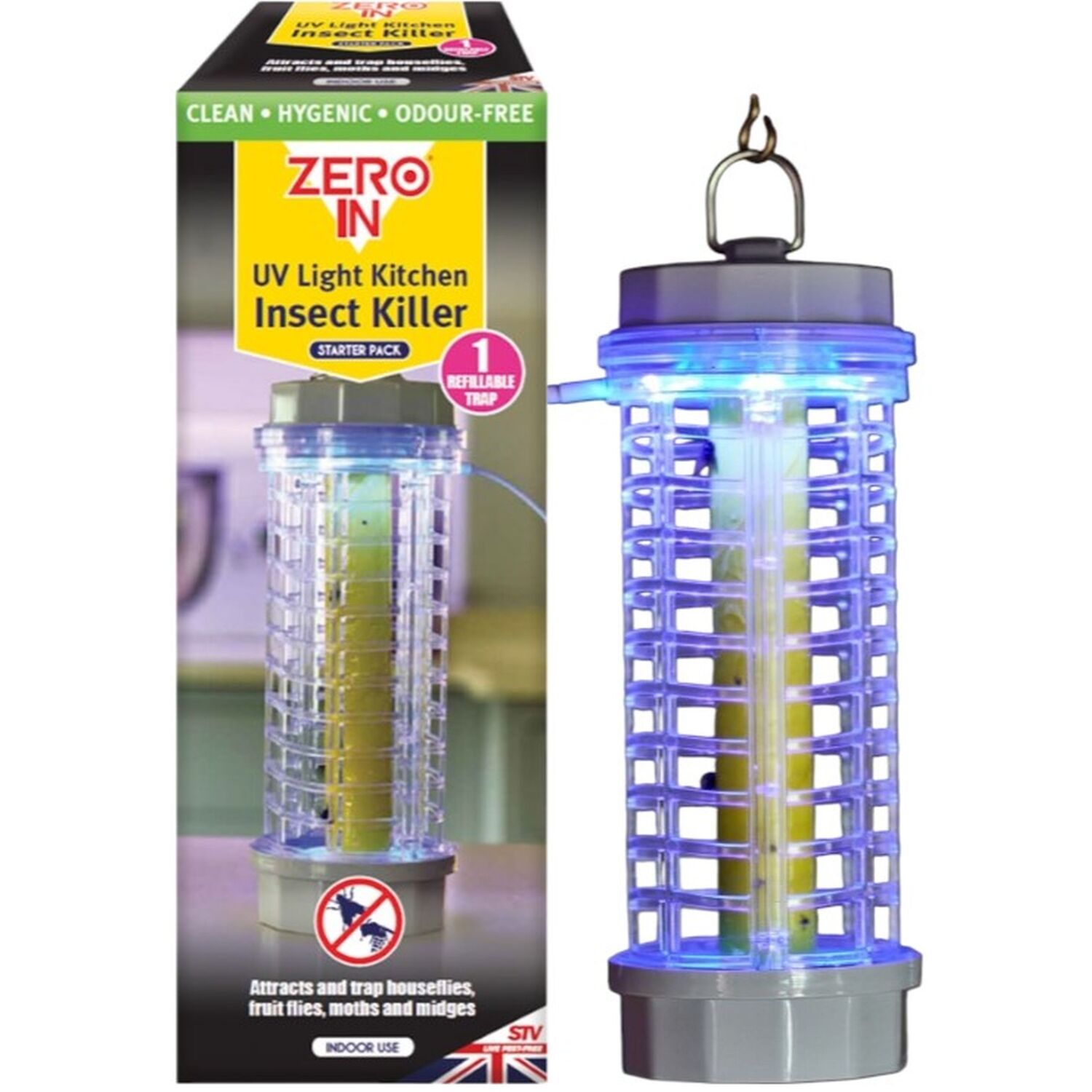 UV Light USB Insect Killer With 4 Refills Insect Bug Fly Trap Set