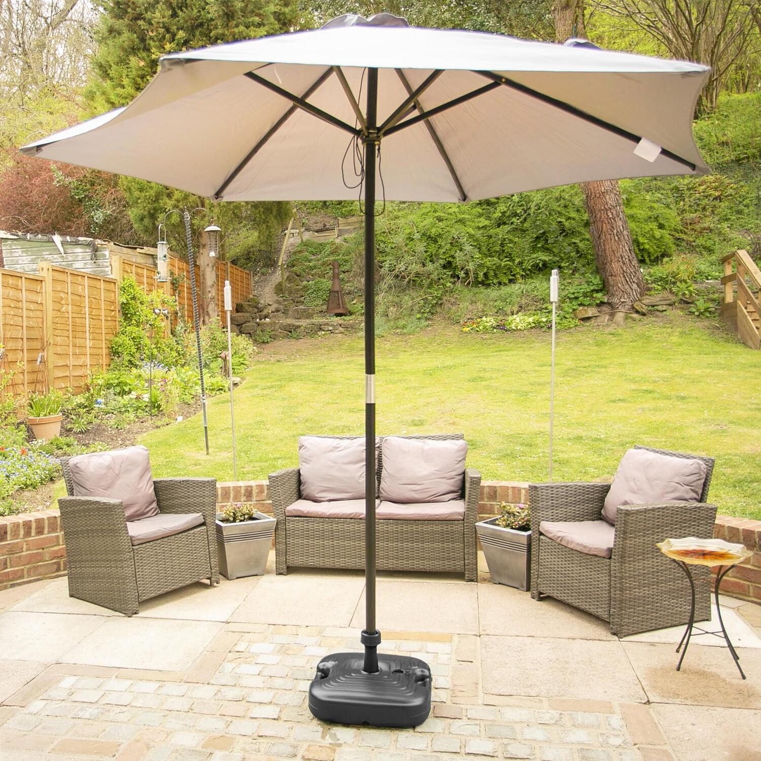 Refillable Plastic Garden Parasol Base