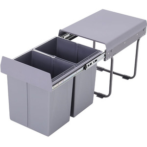 Integrated Recycling Pull Out Kitchen Waste Bin, 40L