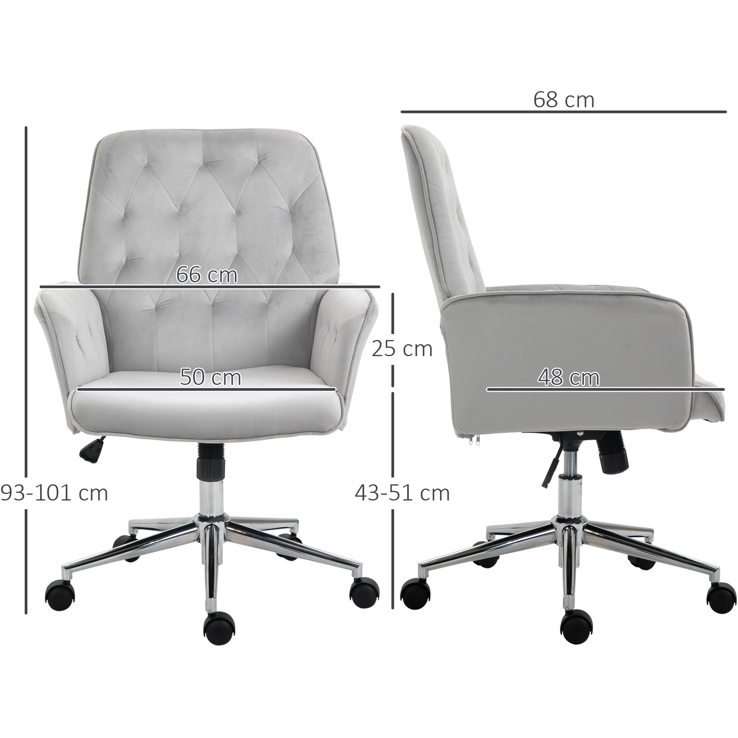 Swivel Computer Chair with Arm Support with Armrest