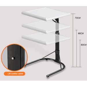 Folding Laptop Table Stand Computer Desk Adjustable Tilt Tray