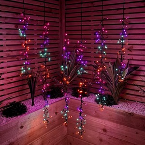Set of Drop Tree Multi Action Christmas Cluster Brights with LEDs