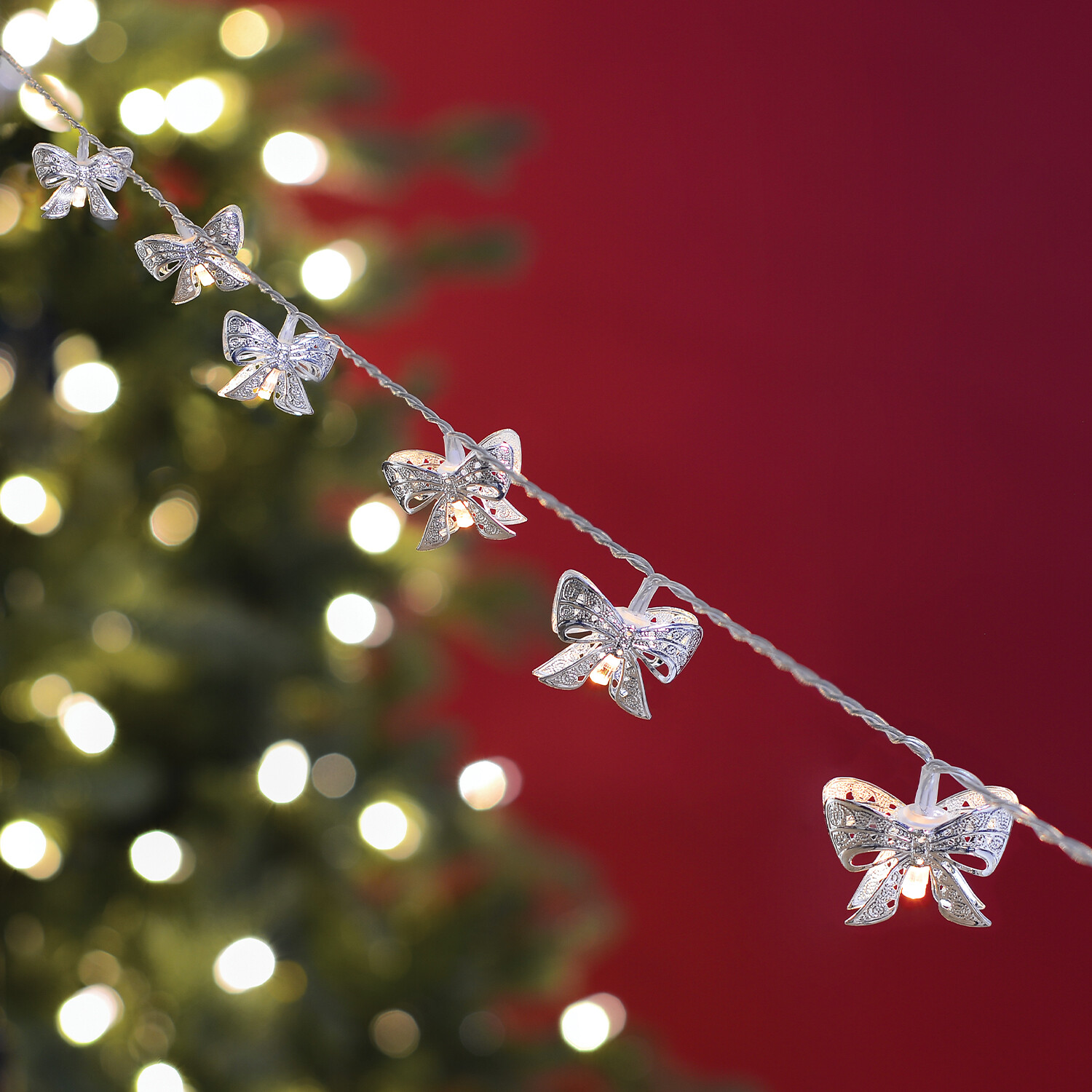 20 LED Christmas Bow String Light