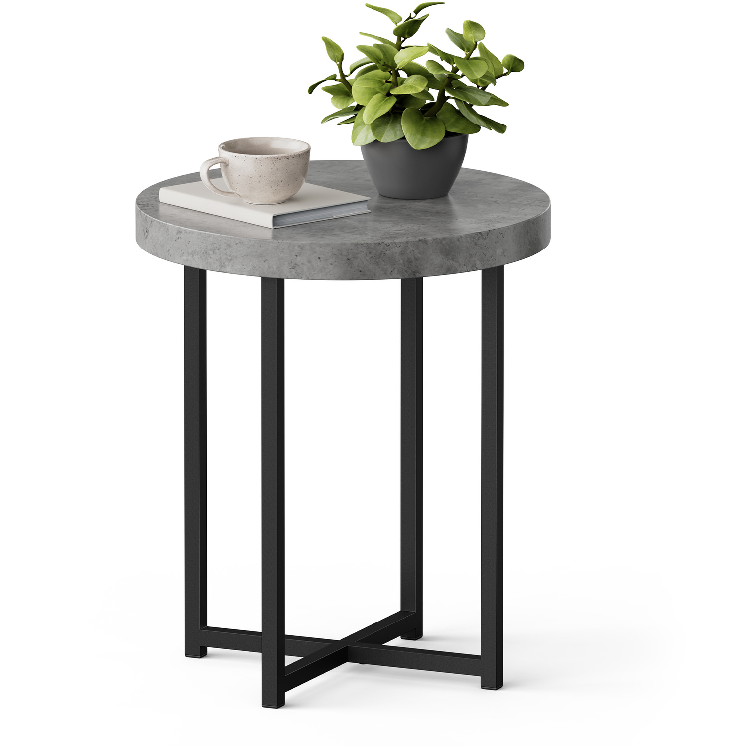 Circular Side Table for Living Room