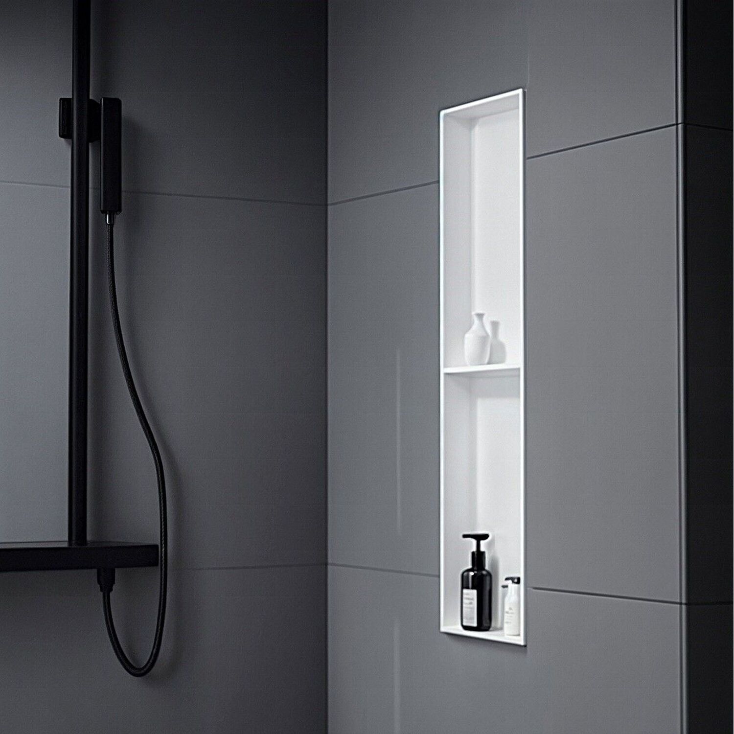 Fino Stone Waterproof Recessed Wall Niche Shelf