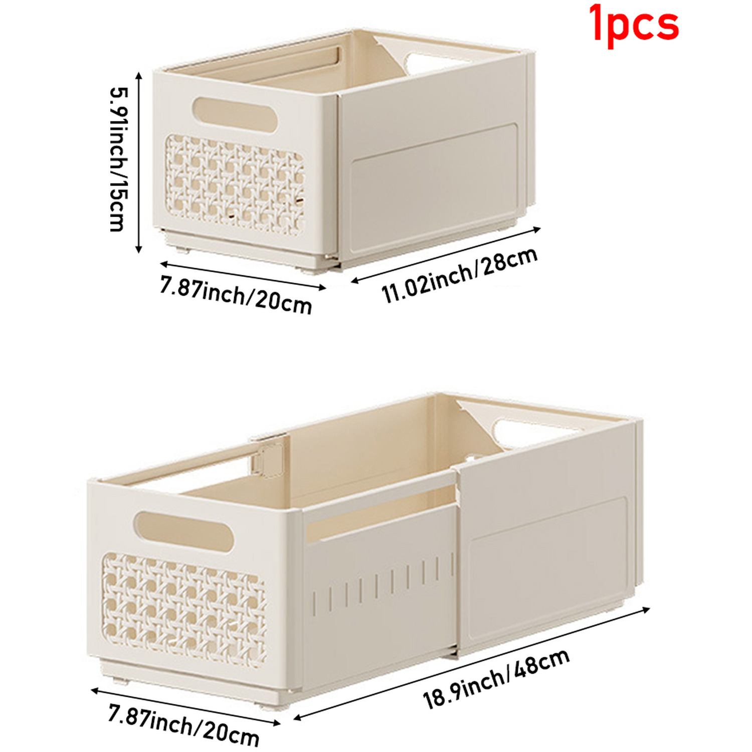 Collapsible Expandable Storage Bin Organiser