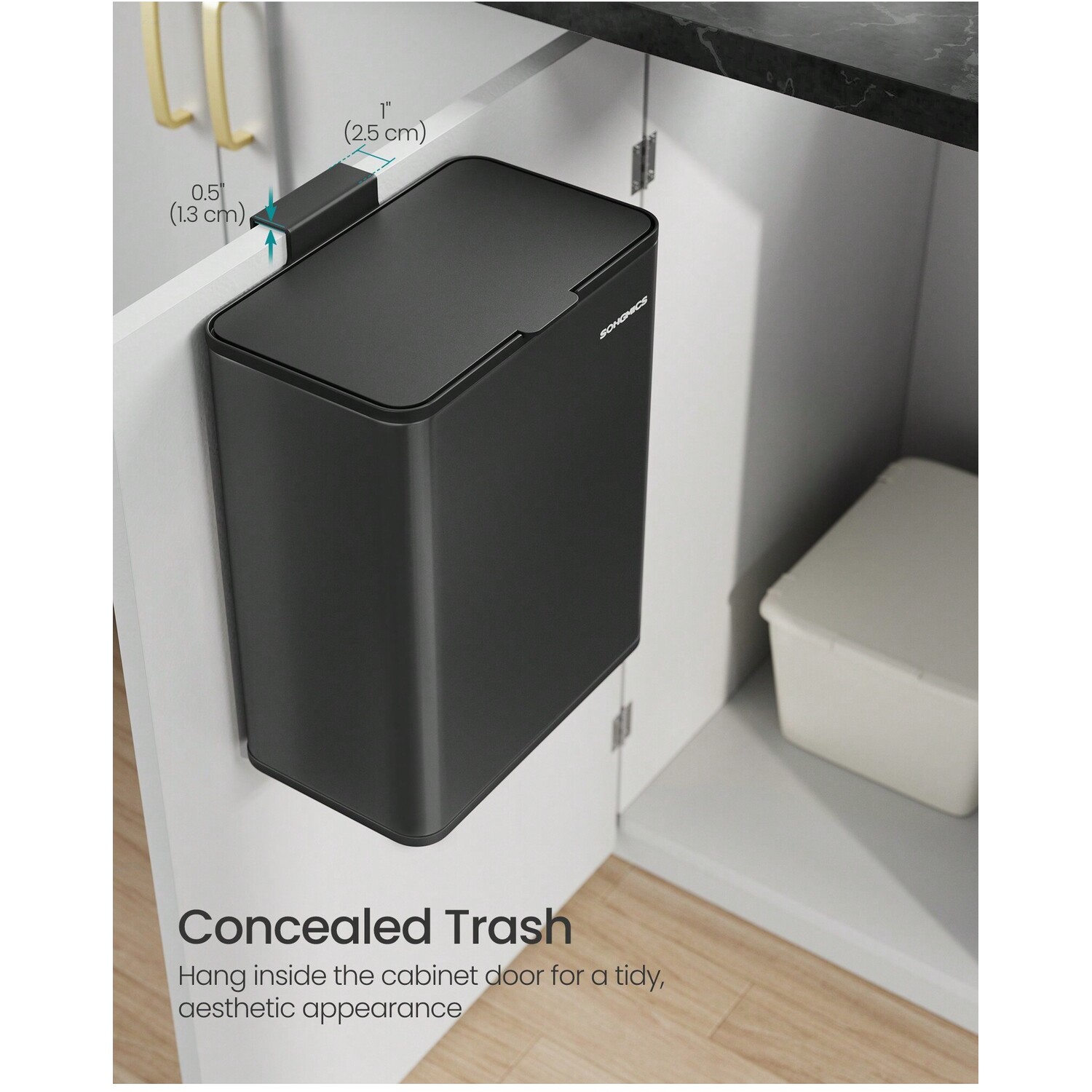 SONGMICS 8L Hanging Kitchen Bin