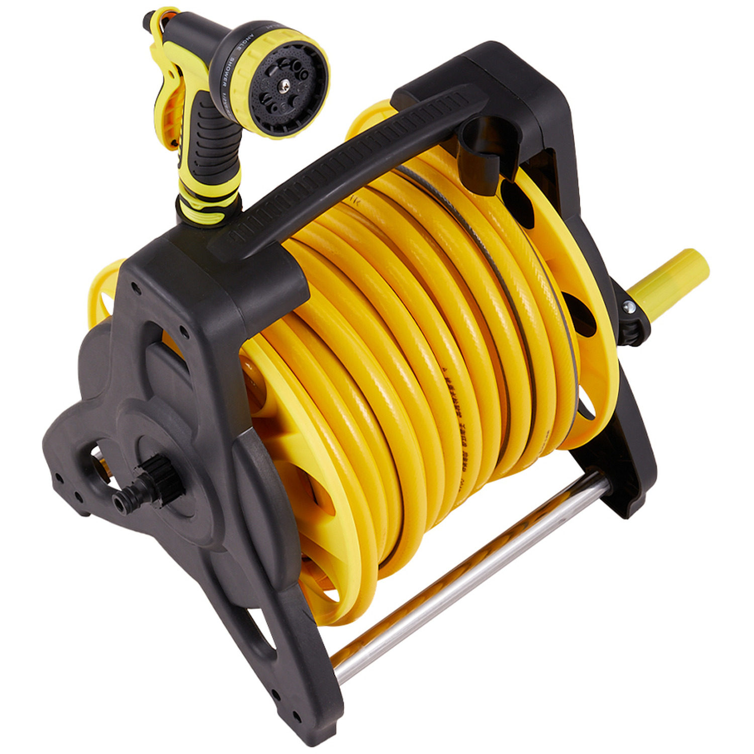 Outdoor Garden Portable Watering Hose Reel Set - 25m