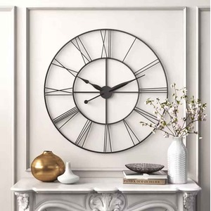 Large Rustic Wall Clock Roman Numerals