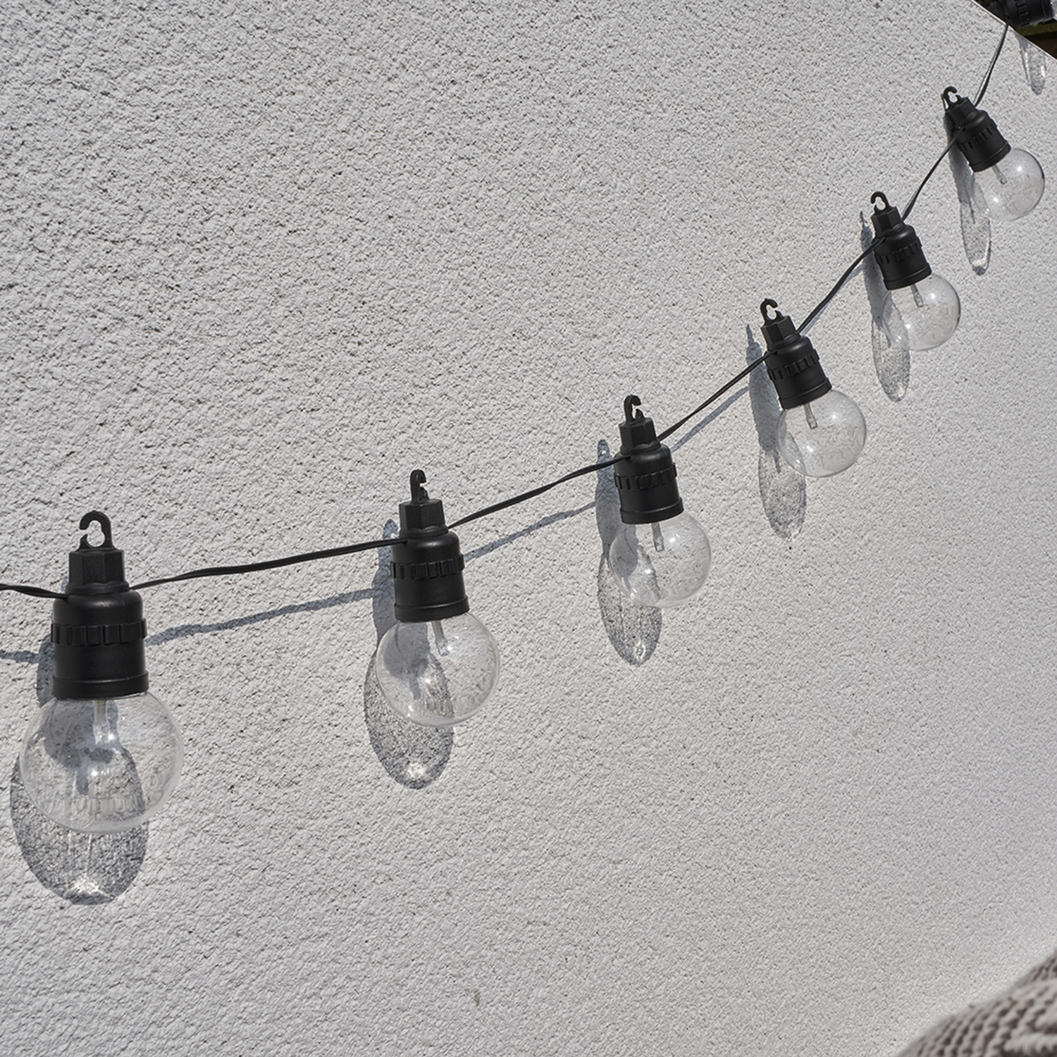 Festoon 20 Set Black Outdoor String Festoon Light Warm White 9M