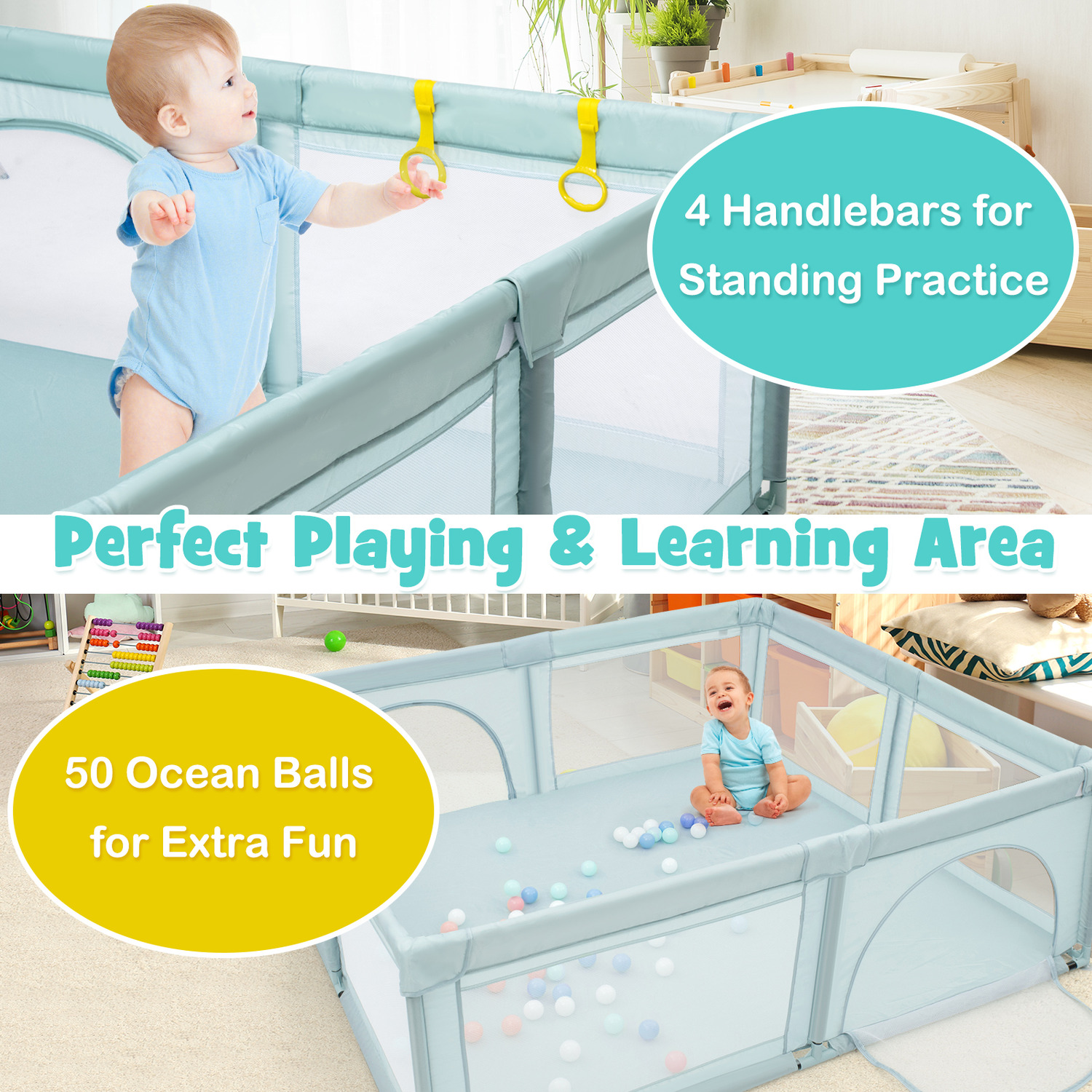 Baby Playpen Portable Large Safety Infant Activity Center