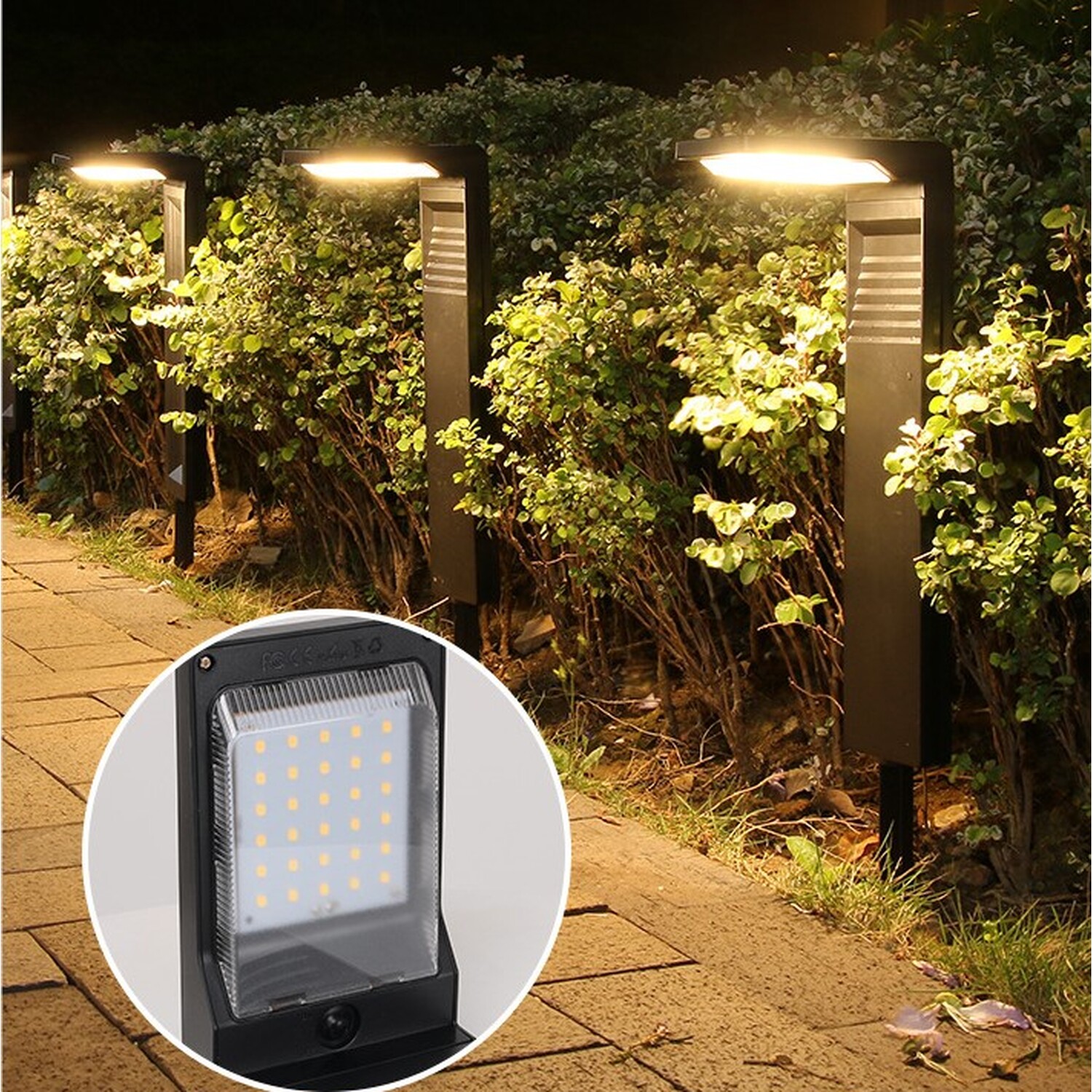 Solar Outdoor Landscape Lights Ground Plug Lights