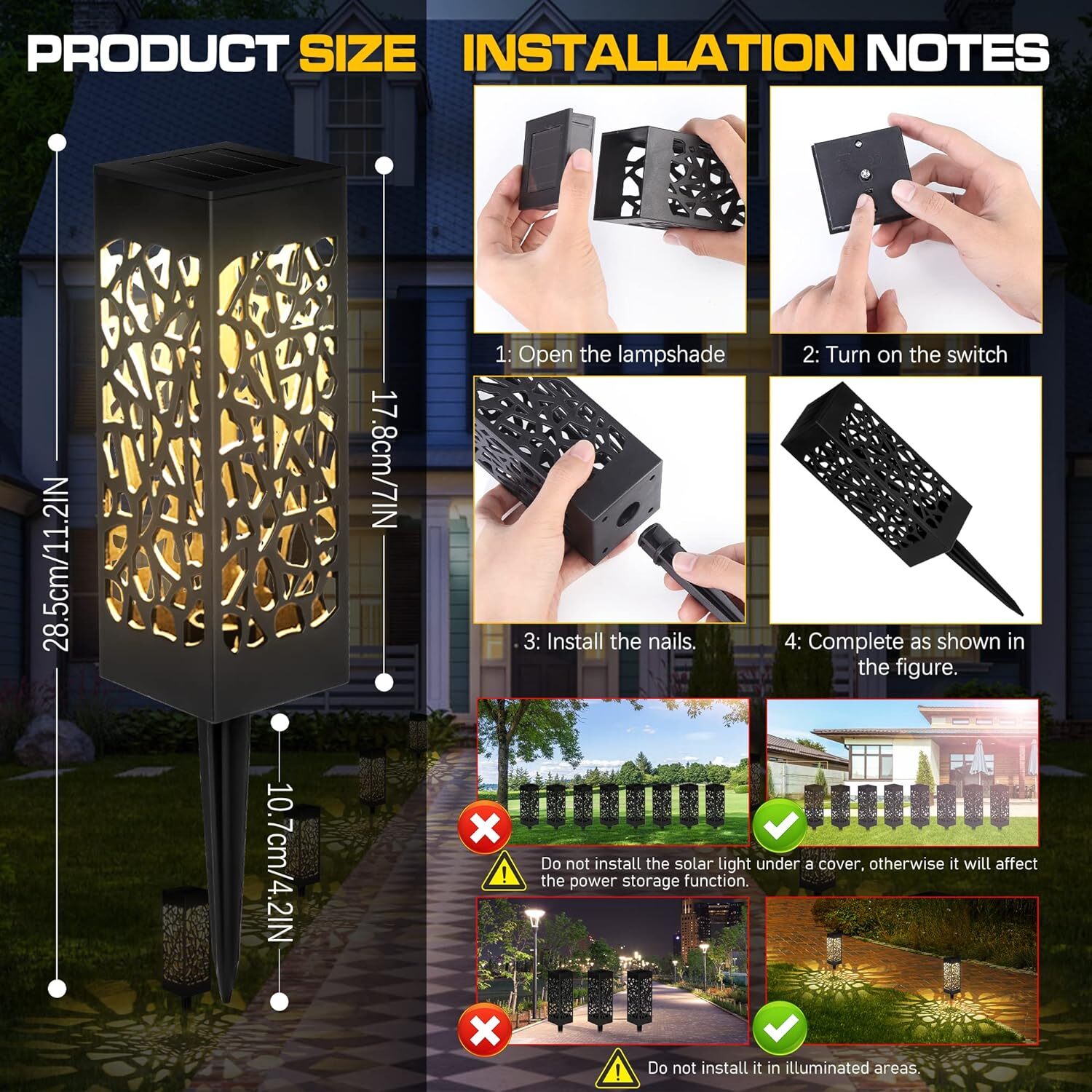 Extrastar LED Solar Garden Floor Lamp