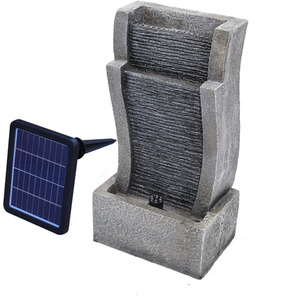 LED Solar Vertical Cascade Rockery Fountain