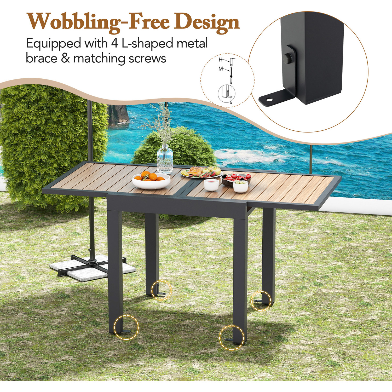 Extendable Patio Dining Table