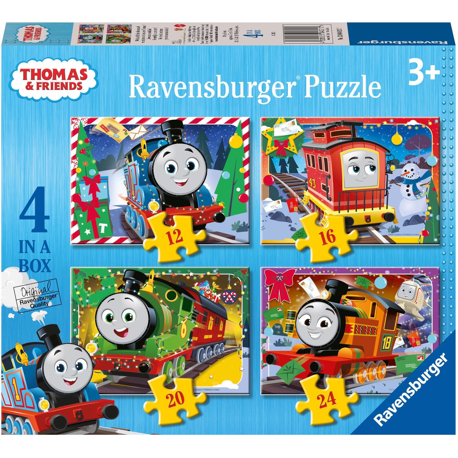 Thomas Friends Christmas, 4 in a Box Piece Jigsaw Puzzles