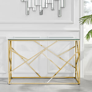Amalfi GOLD Chrome CONSOLE Table