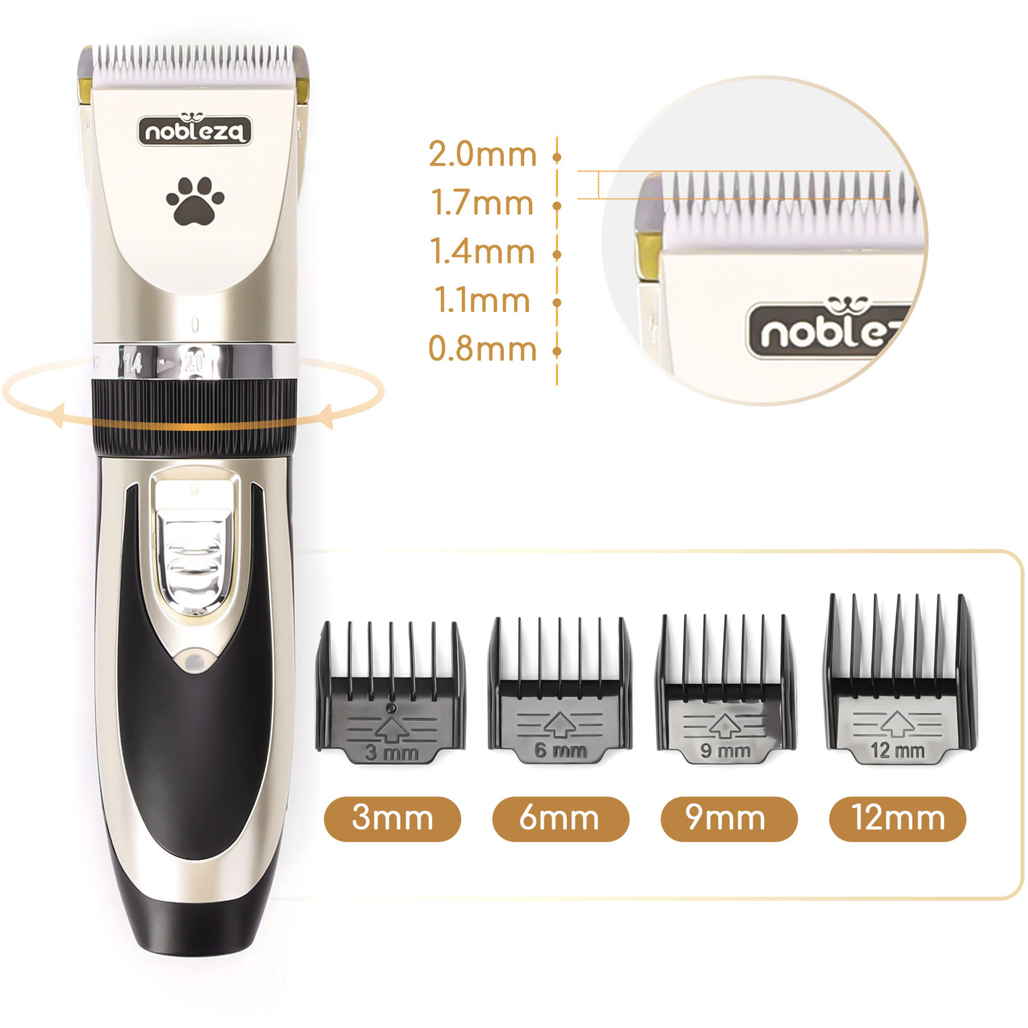Dog Clippers Cordless Professional Pet Grooming Kit Dog Trimmer