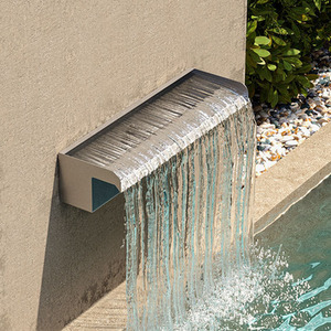 Stainless Steel Garden Water Curtain Outlet Pond Waterfall Spout