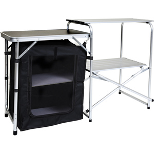 Odyssey Folding Small Camping Kitchen Stand Storage Unit Cooking