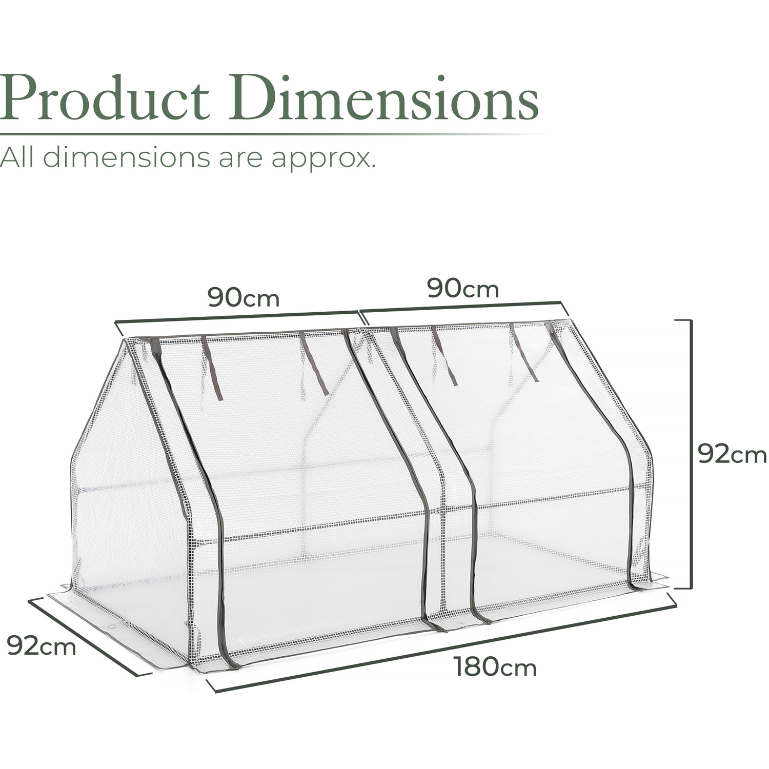 Large Grow Tunnel with Reinforced Cover