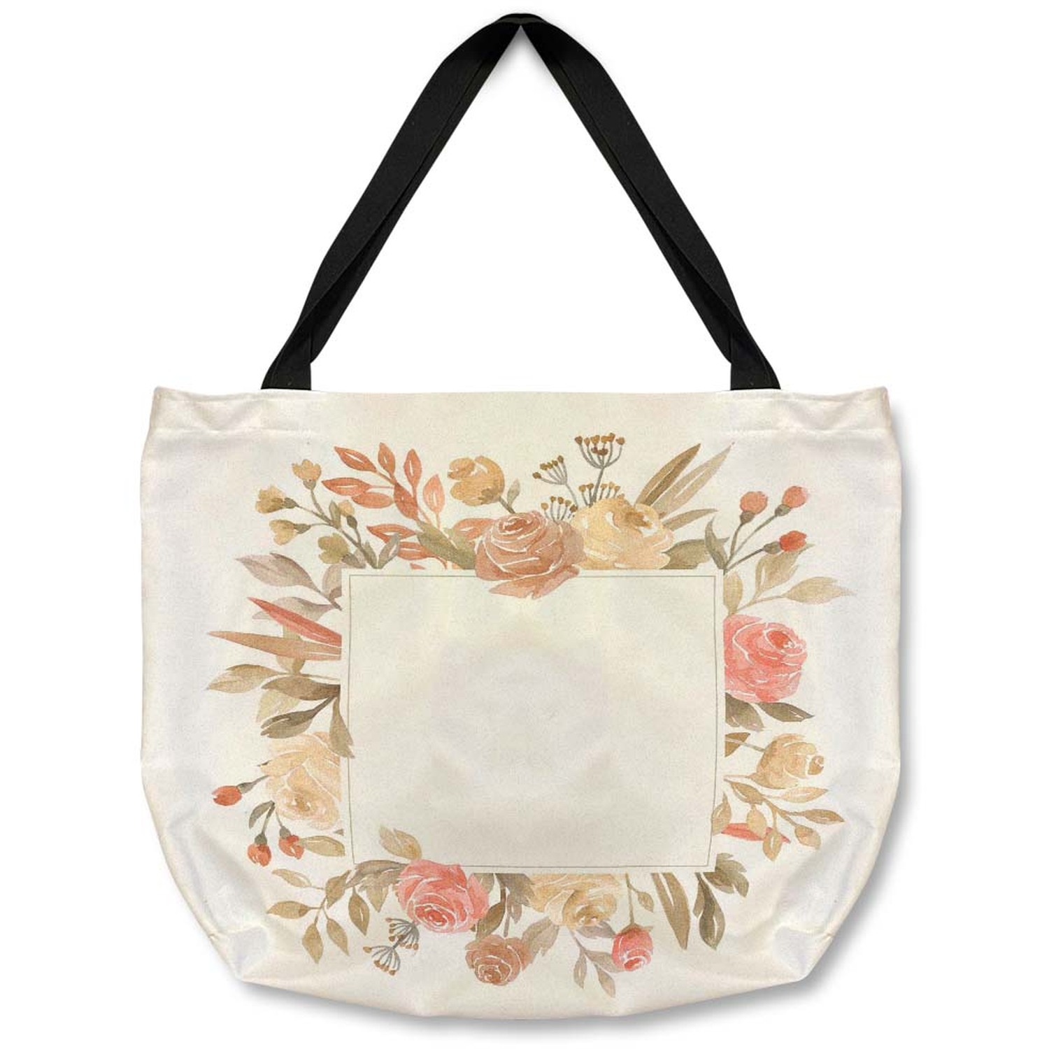 Flower Border Tote bag