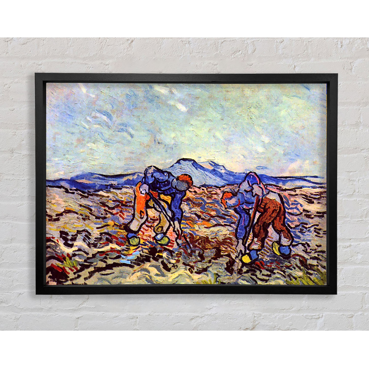 Van Gogh Farmers At Work Framed Print Art Classic Prints
