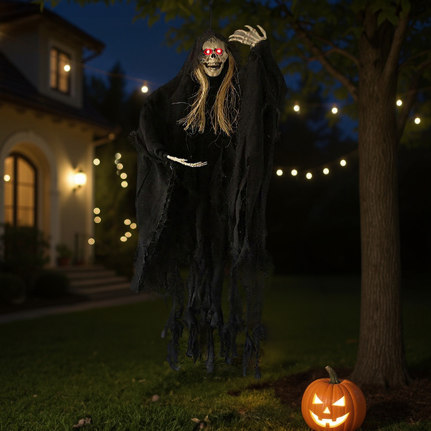 Halloween Motion Sensor Hanging Ghost