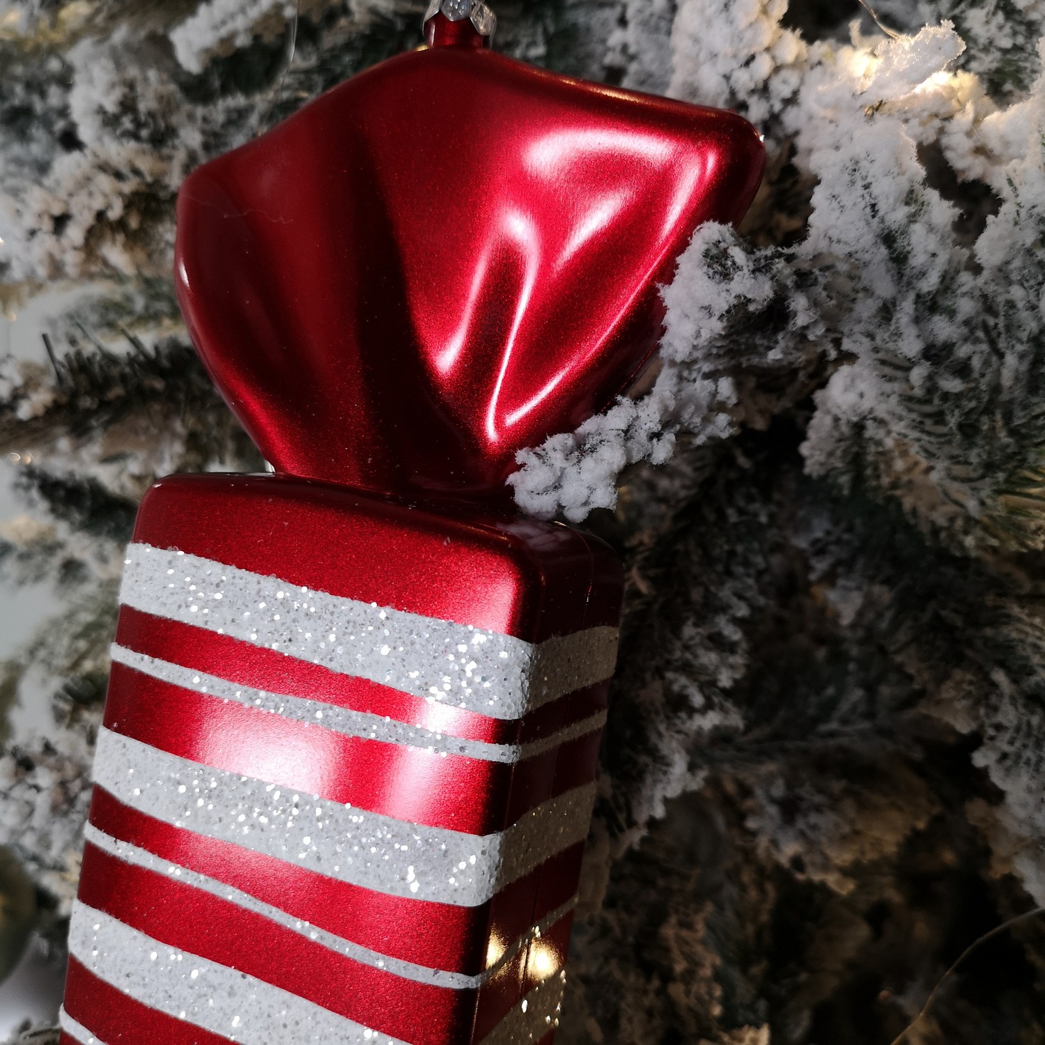 Hanging Candy Stripe Sweet Shatterproof Christmas Decoration