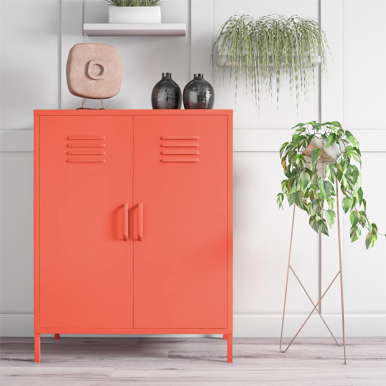 Novogratz cache metal locker with 2 doors