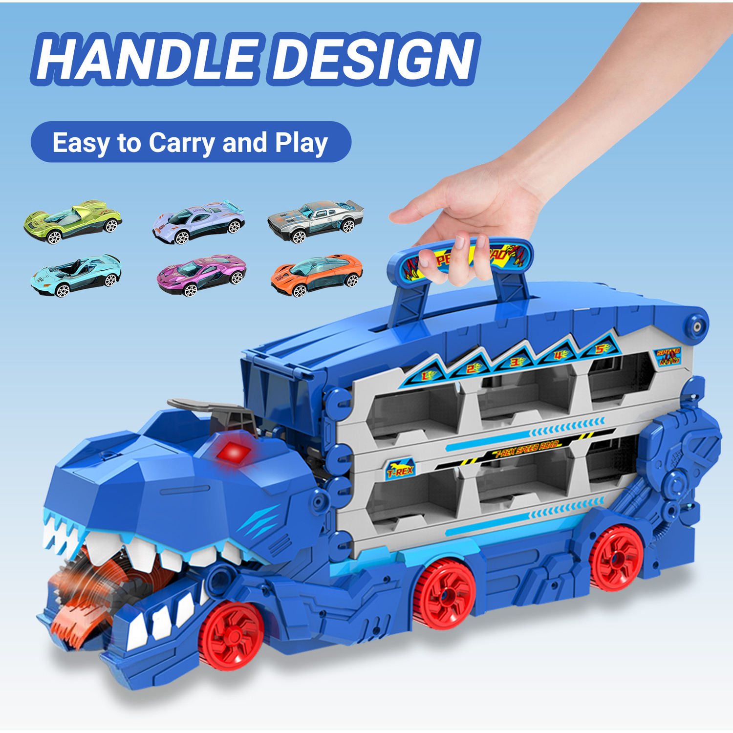 Dinosaur Transport Truck Car Toy Set