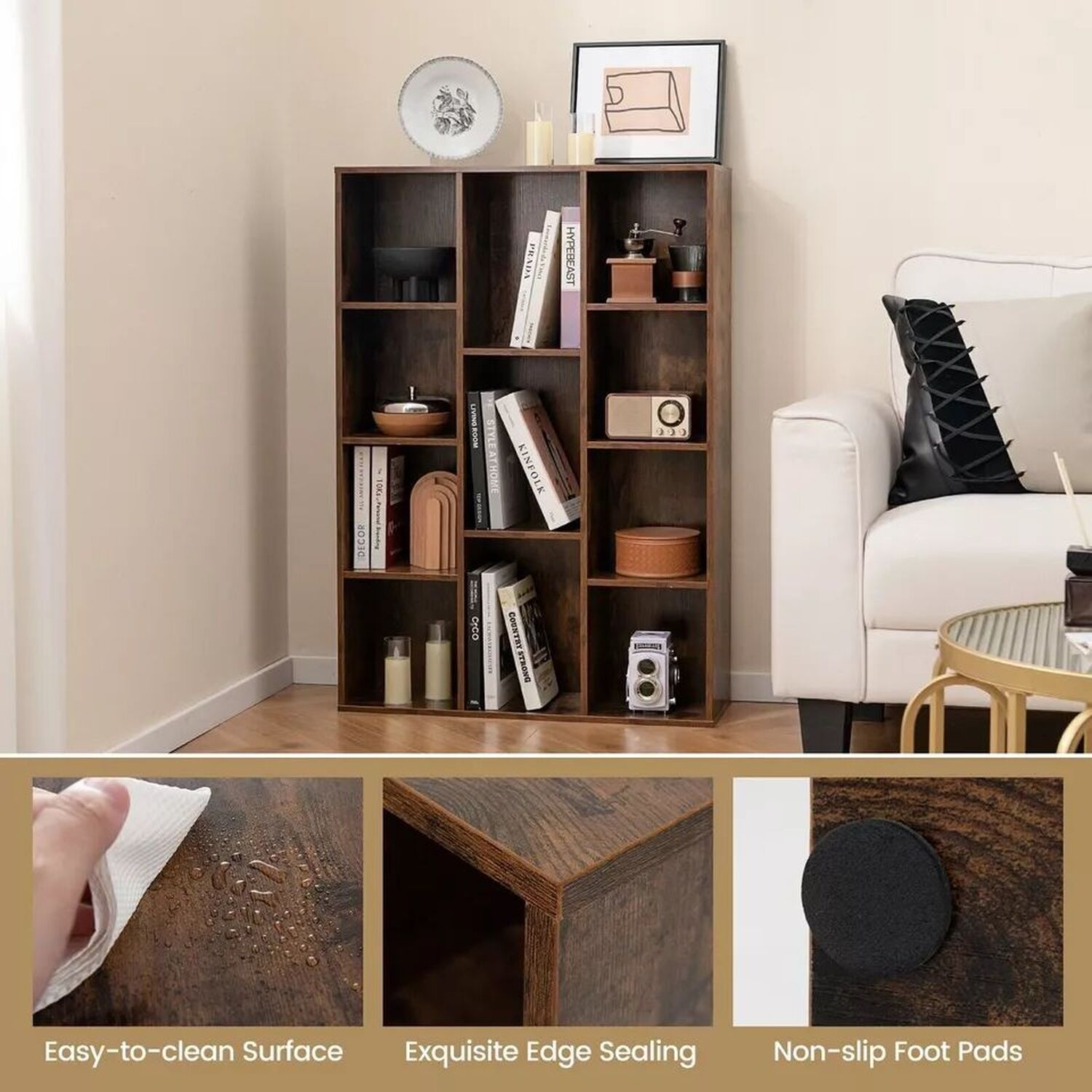 11 Cube Bookcase Modern Geometric Bookcase