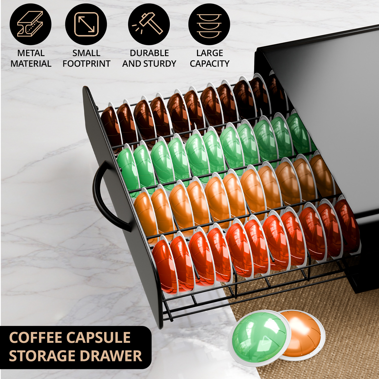 Tassimo 64pcs Coffee Pod Holder Storage Drawer
