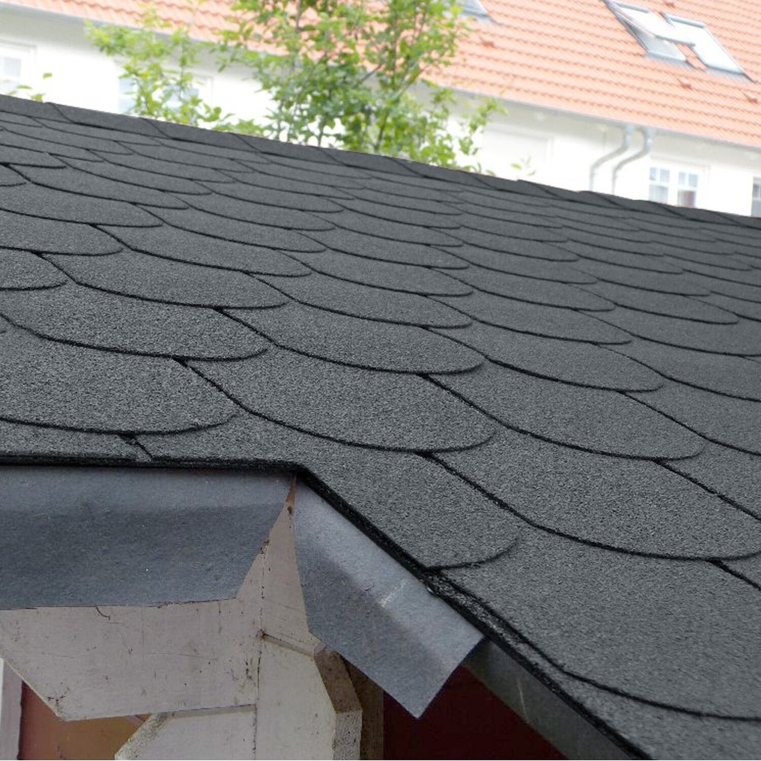 Livingandhome 18Pcs Fish Scale Asphalt Roofing Shingles